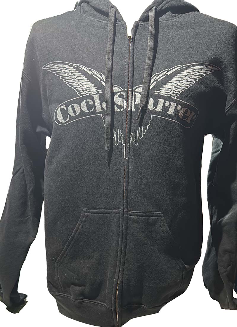 Hood - Grey Wings - Black Zip Hoodie | Sparrer Shop - Official Cock ...