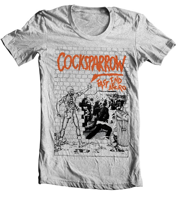 Tee - Skinhead Aggro / Cock Sparrow - Sport Grey | Sparrer Shop ...