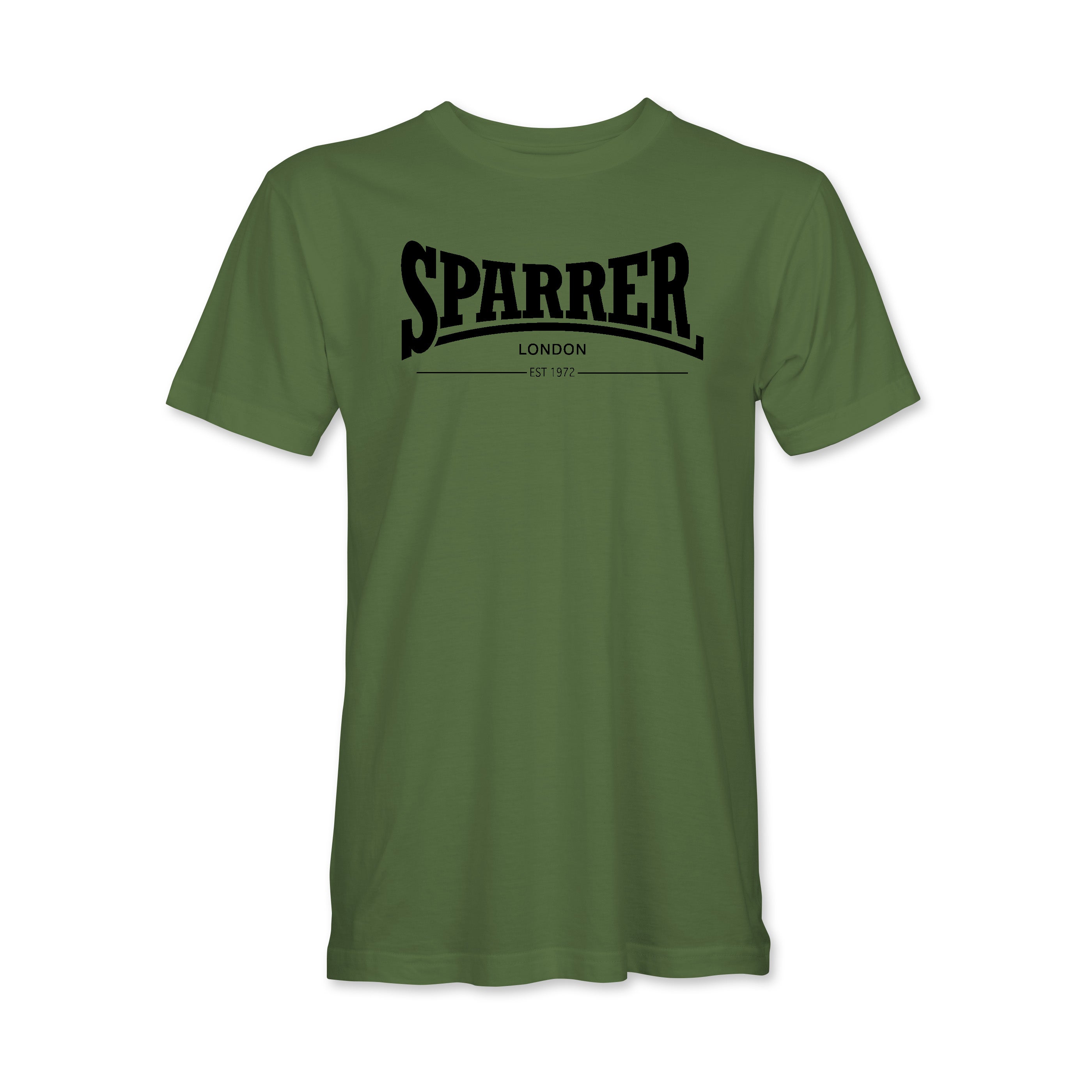 Tee - Sparrer "Lonsdale" Logo - Black on Military Green | Sparrer Shop ...